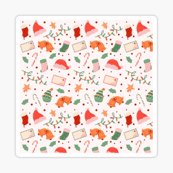 "Christmas aesthetic wallpaper" Sticker for Sale by warmbubble | Redbubble