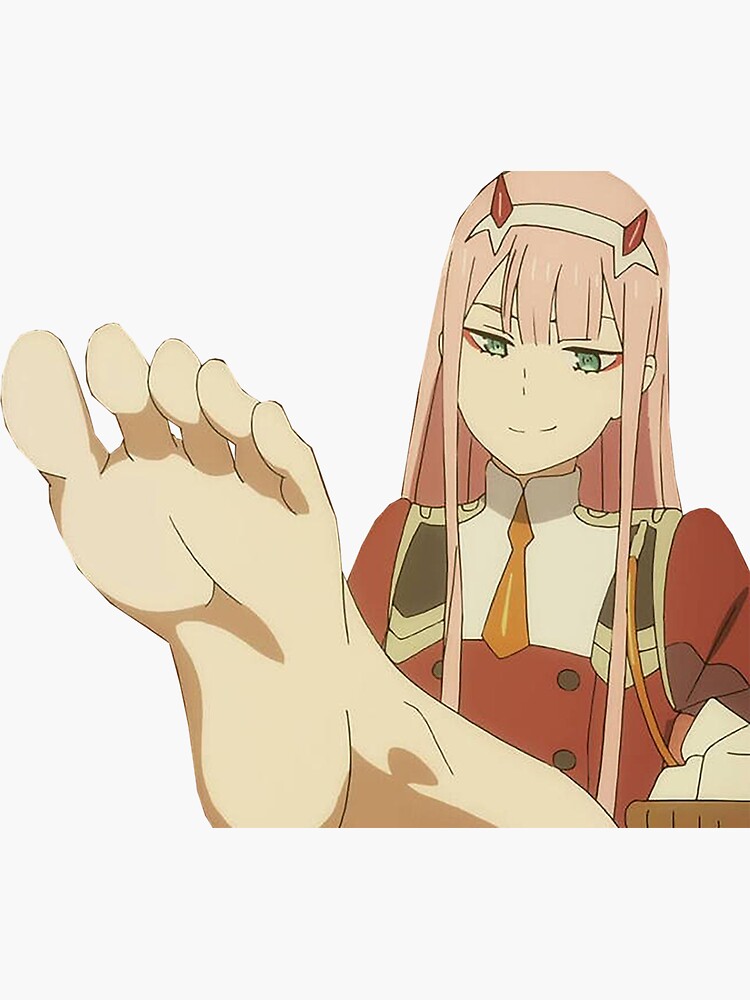 "Zero Two Feet (DARLING in the FRANXX)" Sticker for Sale by ...