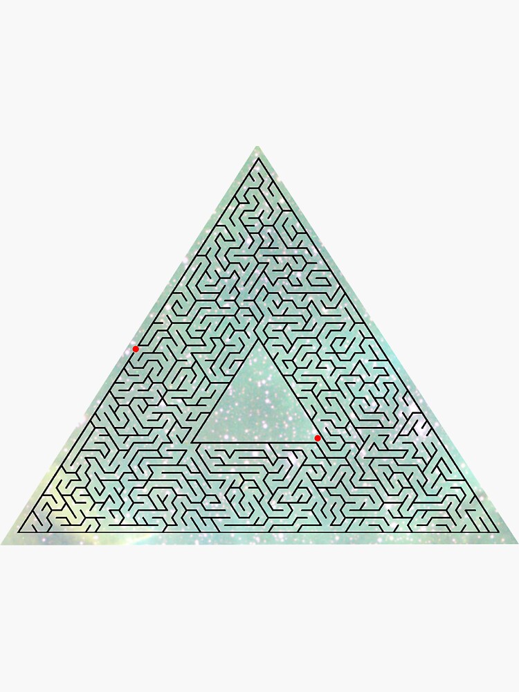 "maze triangle" Sticker for Sale by Leo-Fein | Redbubble