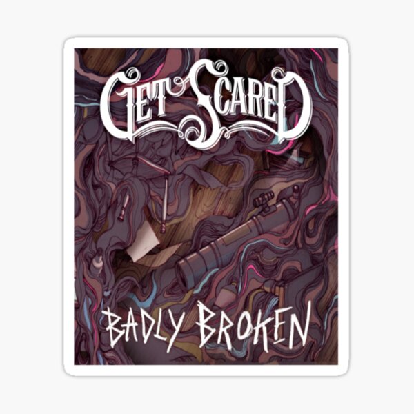 "Get Scared Band " Sticker for Sale by cyberdesigntime | Redbubble