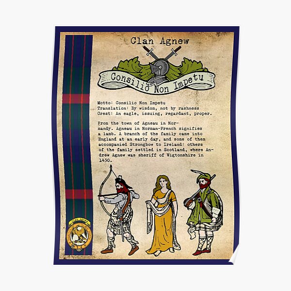 "Agnew Family History Poster" Poster for Sale by ljrigby | Redbubble