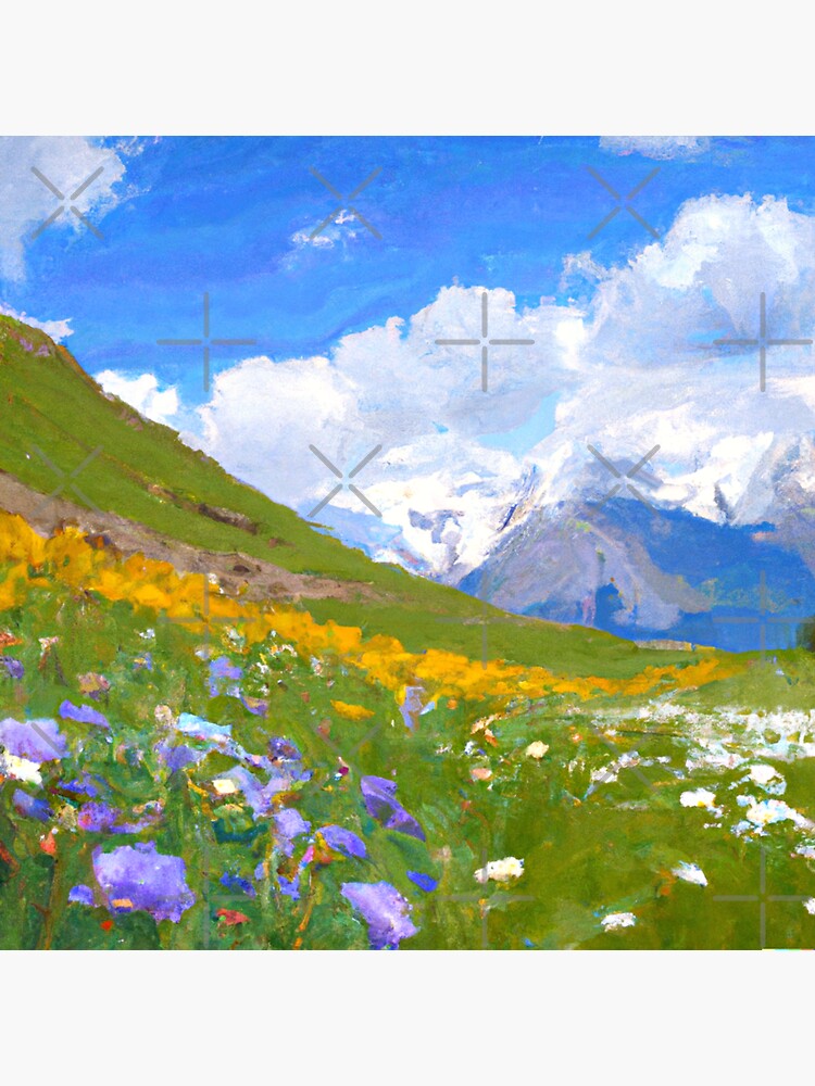 "Swiss Alps in the Summer" Sticker for Sale by rimmatv | Redbubble