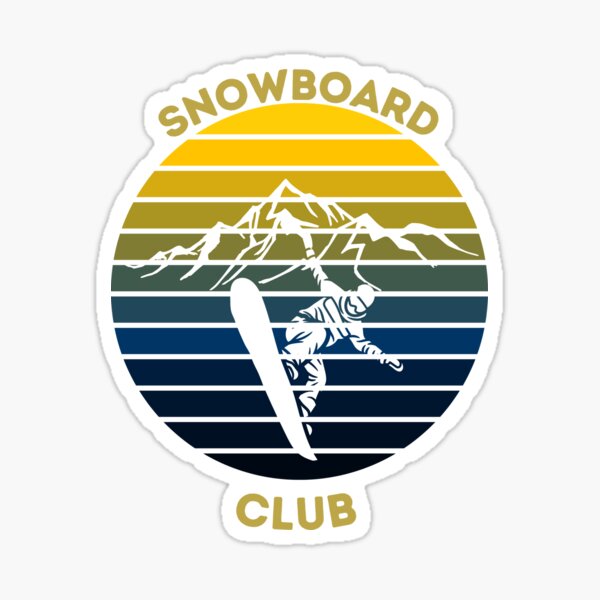"Snowboarding club" Sticker for Sale by natashamerlyn | Redbubble