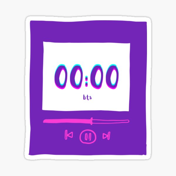 "BTS Song - 00:00" Sticker for Sale by TheMerchPeddler | Redbubble