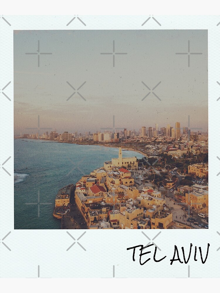 "Tel Aviv Israel Vintage Film White Frame Souvenir" Poster for Sale by ...