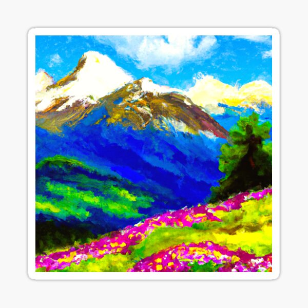 "Swiss Alps in the Summer" Sticker for Sale by rimmatv | Redbubble
