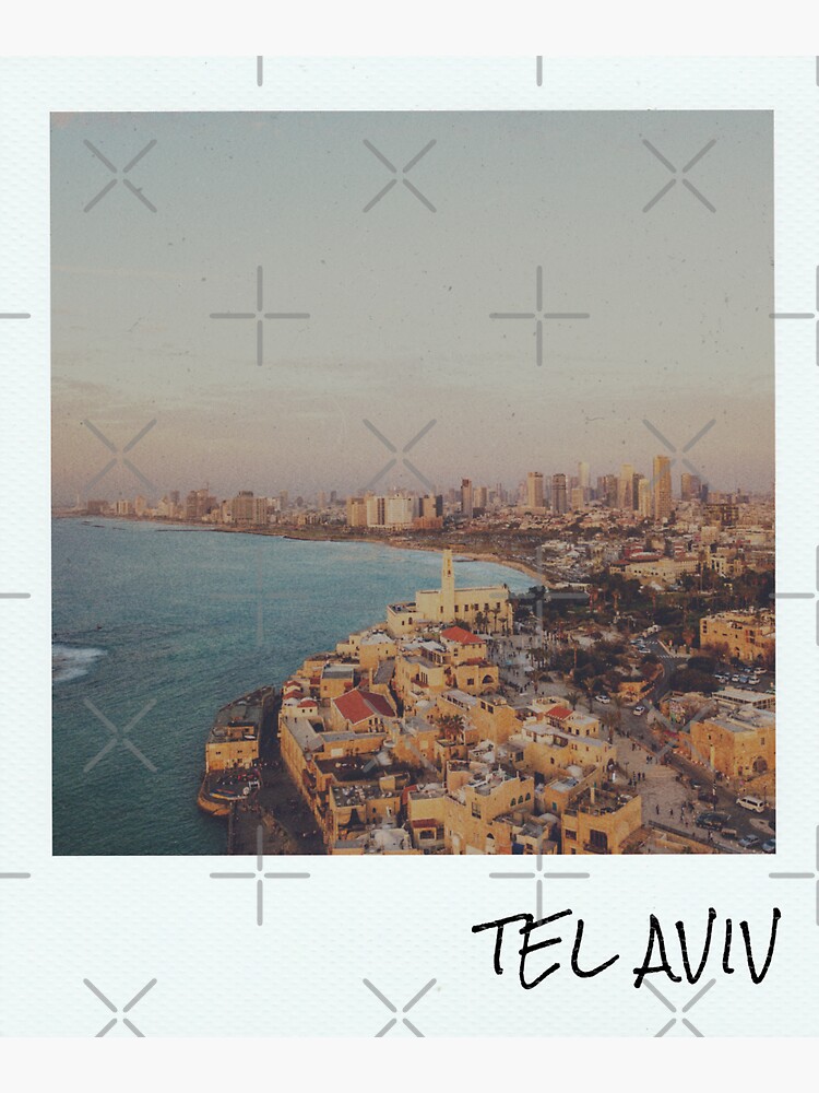 "Tel Aviv Israel Vintage Film White Frame Souvenir" Sticker for Sale by ...