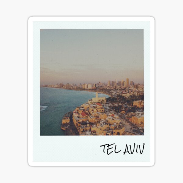 "Tel Aviv Israel Vintage Film White Frame Souvenir" Sticker for Sale by ...