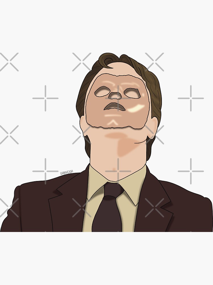"Dwight's mask" Sticker for Sale by featuringabi | Redbubble