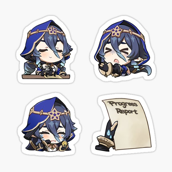 "Layla Genshin Impact Chibi Stickers Set" Sticker for Sale by dudu ...