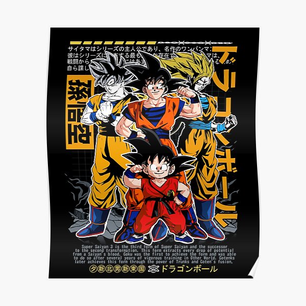 "Goku Evolution " Poster for Sale by Joshieboy1992 | Redbubble
