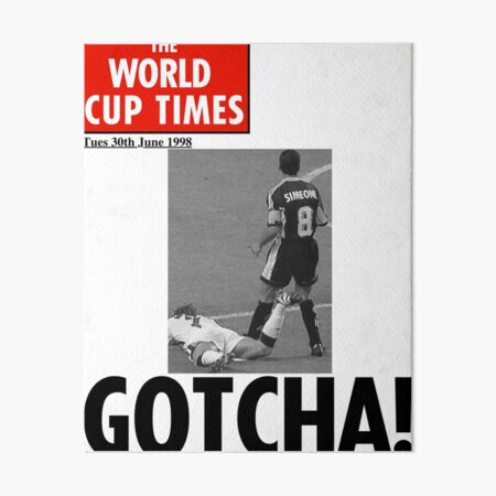 "David Beckham Kick At Diego Simeone in 98 (Gotcha Sun Paper Parody ...