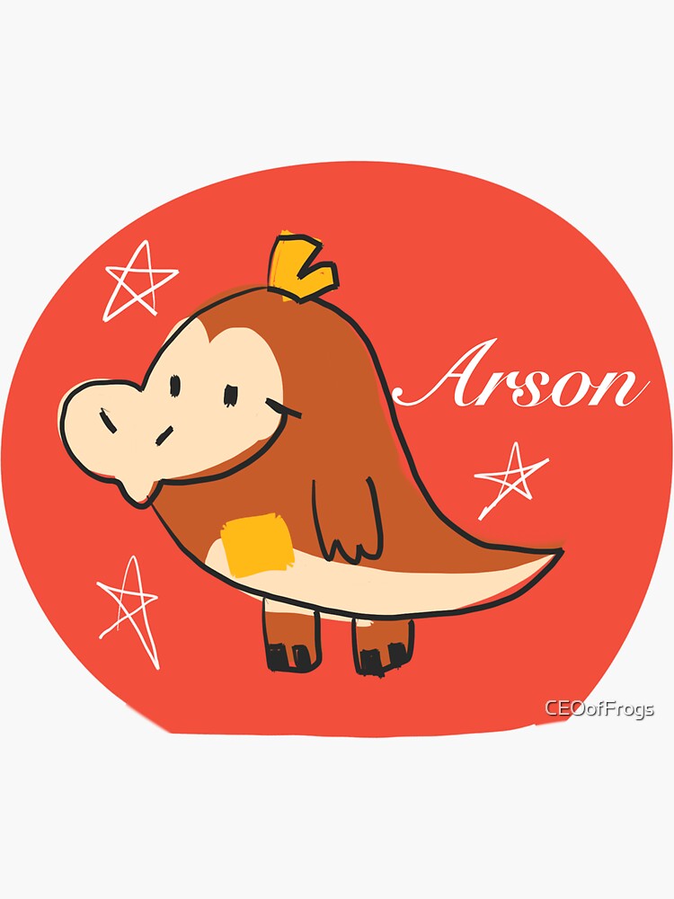 "Red Dino" Sticker for Sale by CEOofFrogs | Redbubble