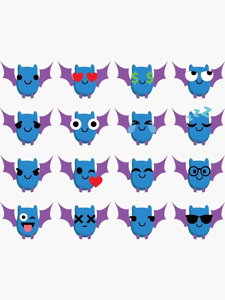 "Bat Emoji " Sticker for Sale by HippoEmo | Redbubble