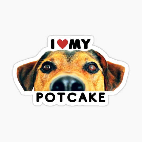 " I Love My Potcake for Dog Lover Dad Mom" Sticker for Sale by ...