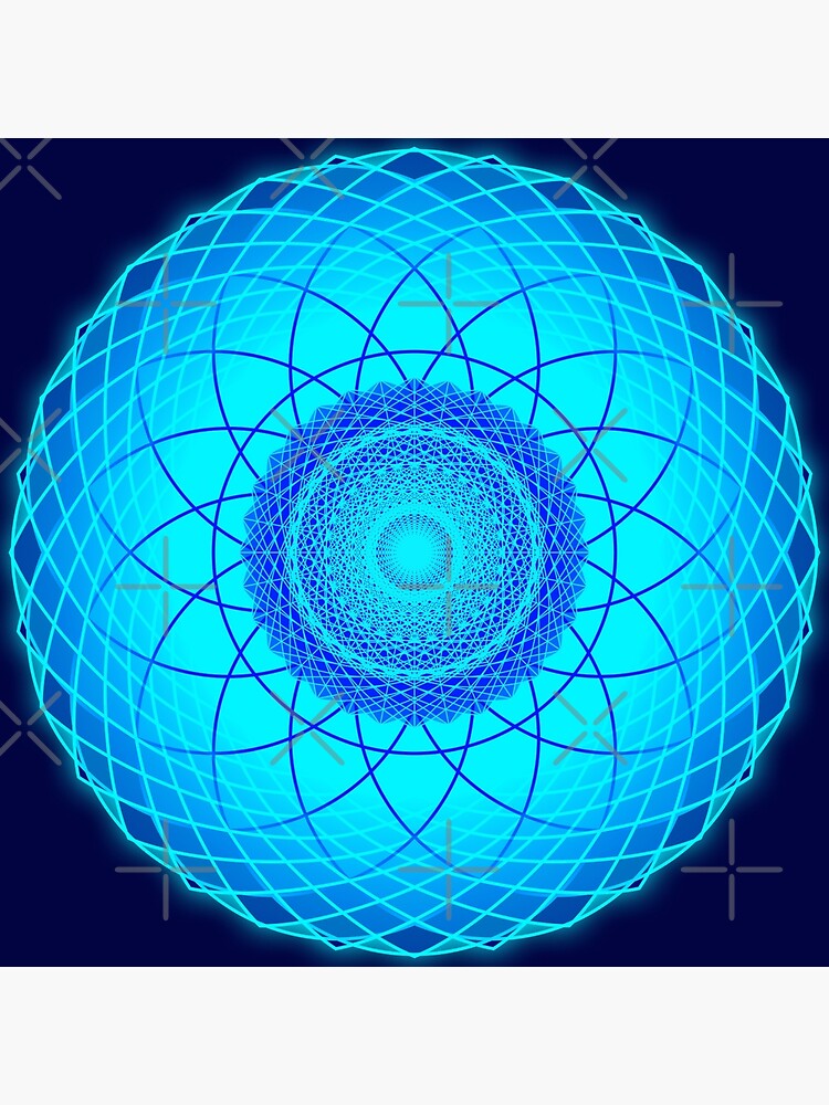 "32 Petal Eternal Lotus and Krystal Spiral Tree of Life Grid" Poster ...