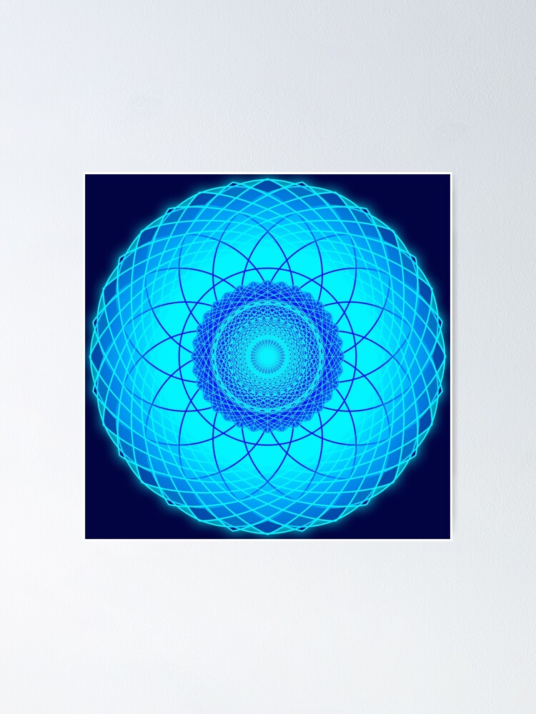"32 Petal Eternal Lotus and Krystal Spiral Tree of Life Grid" Poster ...
