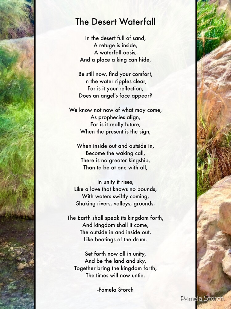 "The Desert Waterfall Poem" Sticker for Sale by PamelaStorch | Redbubble