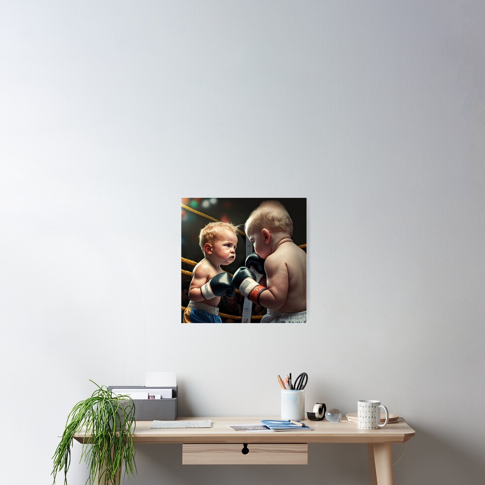 "Babies Boxing - Toddler Fight League - Funny Digital Painting - AI ...