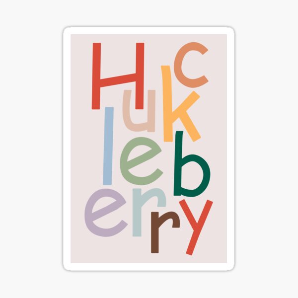 "Huckleberry" Sticker for Sale by GraceFritz | Redbubble