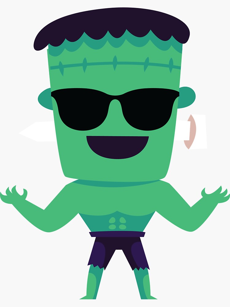 "Frankenstein Emoji " Sticker for Sale by HippoEmo | Redbubble