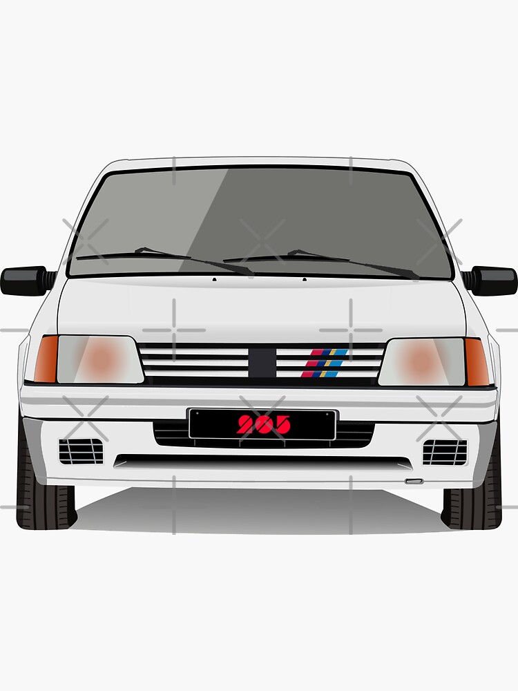 "Youngtimer 205 Rallye 1,3l" Sticker for Sale by JPA-Graphisme | Redbubble