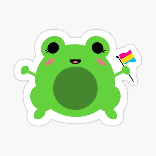"Pansexul Pride Frog" Sticker for Sale by DanTheArtistMan | Redbubble