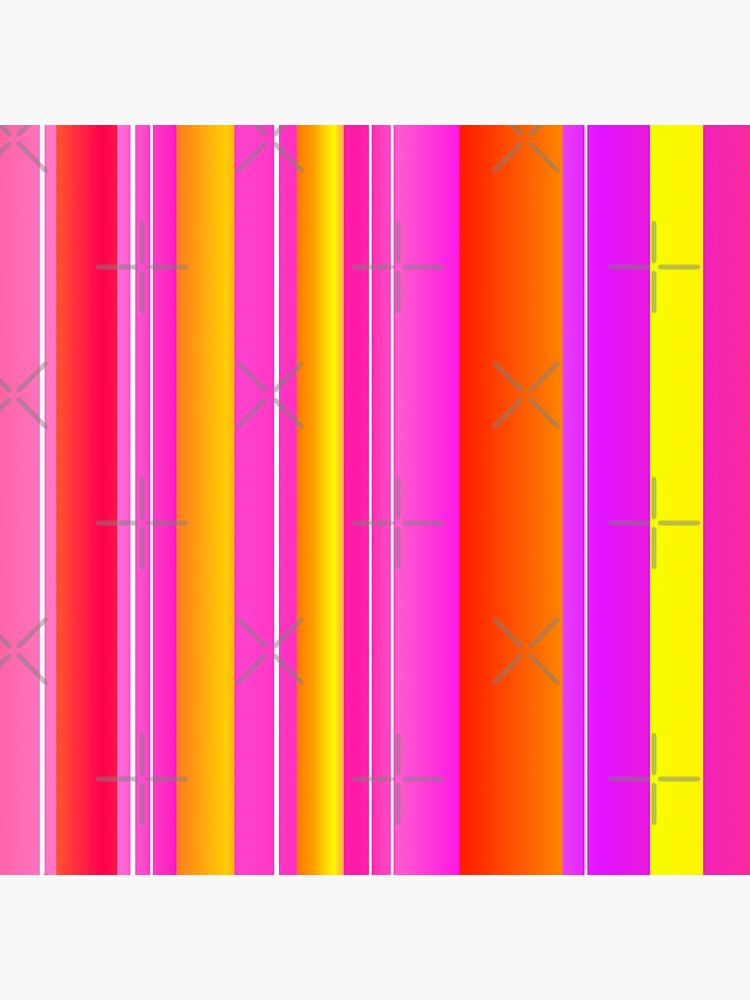 "Yellow pink vertical line pattern | yellow pink combination" Sticker ...
