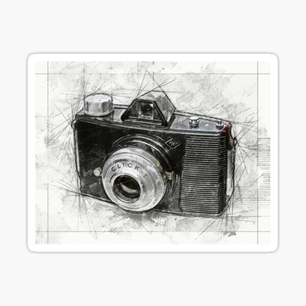 "Vintage Camera" Sticker for Sale by DanDesignn | Redbubble