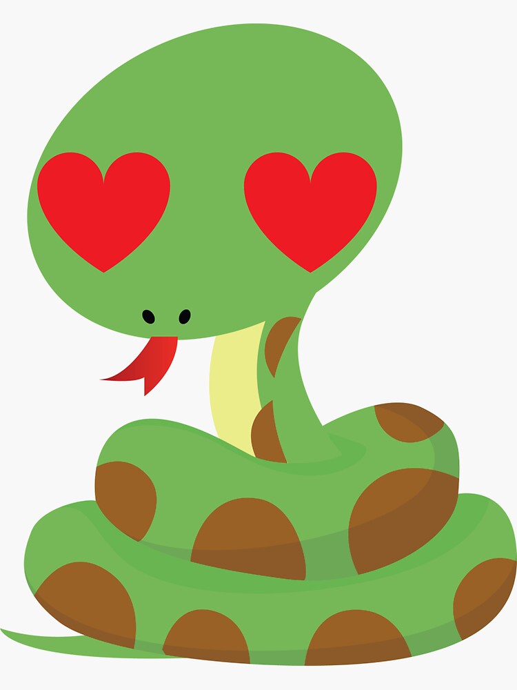 "Snake Emoji " Sticker for Sale by HippoEmo | Redbubble