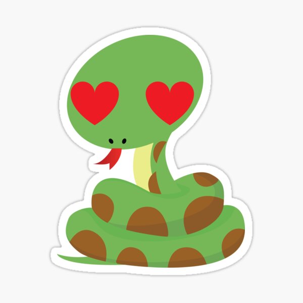 "Snake Emoji " Sticker for Sale by HippoEmo | Redbubble