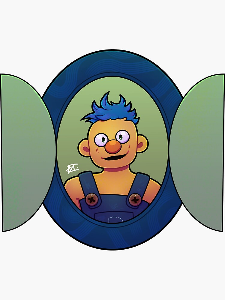 "Dhmis yellow guy headshot" Sticker for Sale by krispy-chips | Redbubble