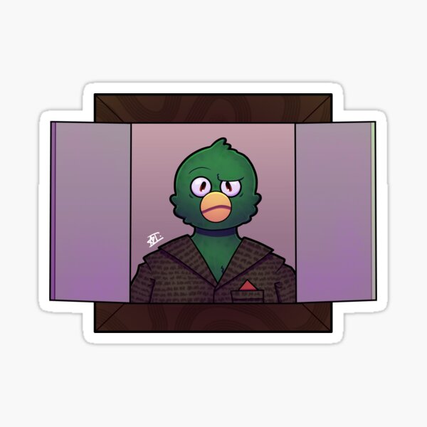 "Dhmis duck guy headshot" Sticker for Sale by krispy-chips | Redbubble