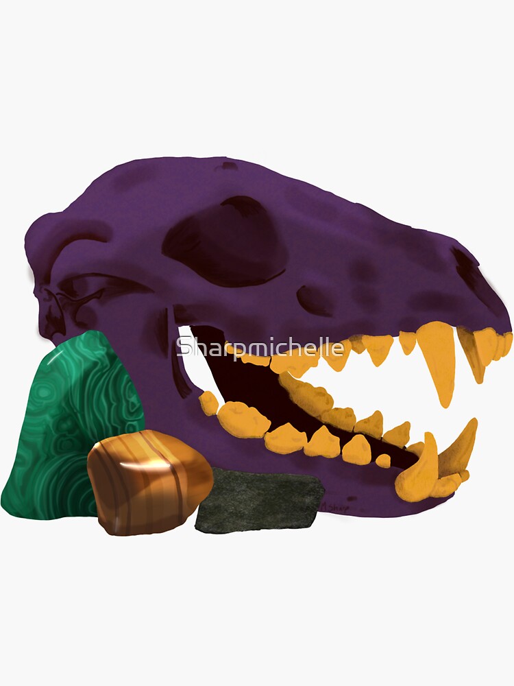 "Mongoose Skull & Stones" Sticker for Sale by Sharpmichelle | Redbubble