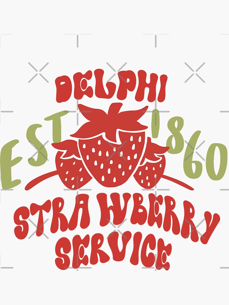 "Delphi strawberry service" Sticker for Sale by AikoAthena | Redbubble
