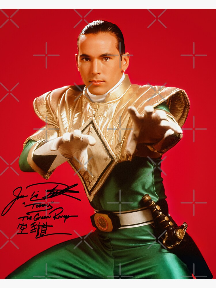 "Jason David Frank - Green Ranger White R.I.P Signature Vintage Retro ...
