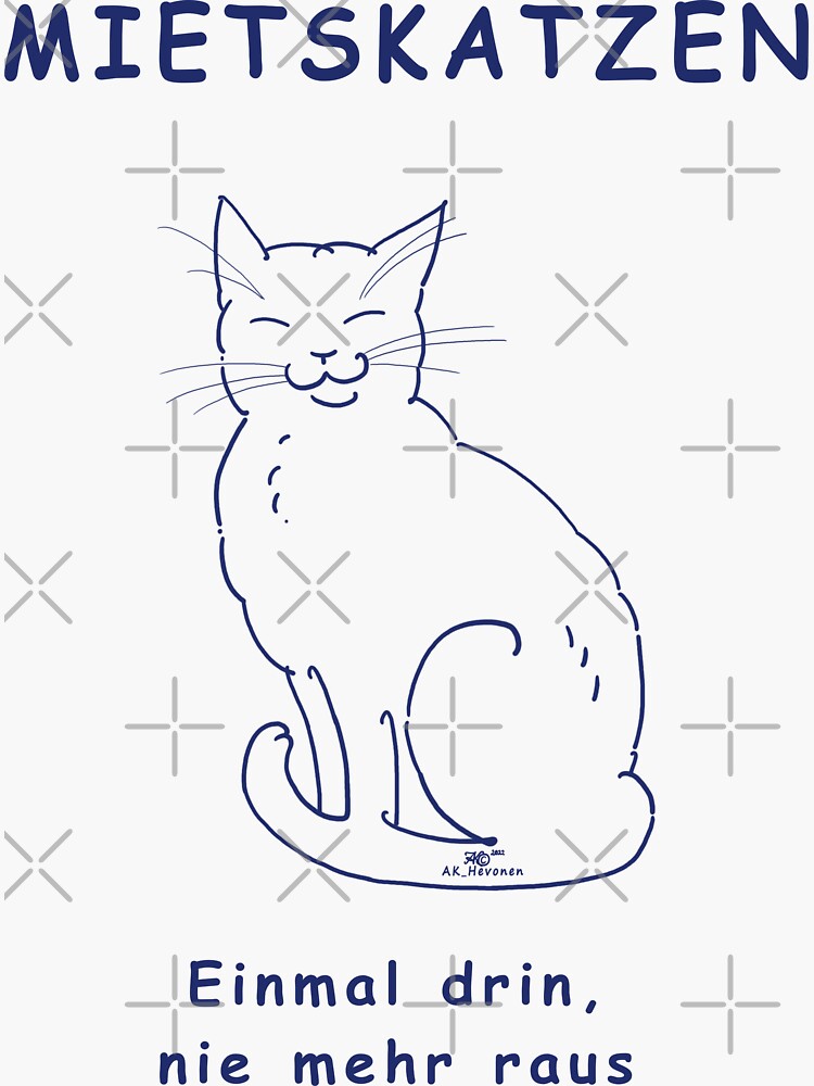 "kitties rental cats" Sticker for Sale by AK-Hevonen | Redbubble
