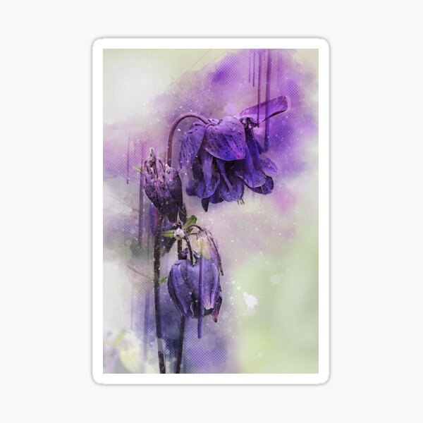 "Purple abstract flower" Sticker for Sale by DanDesignn | Redbubble
