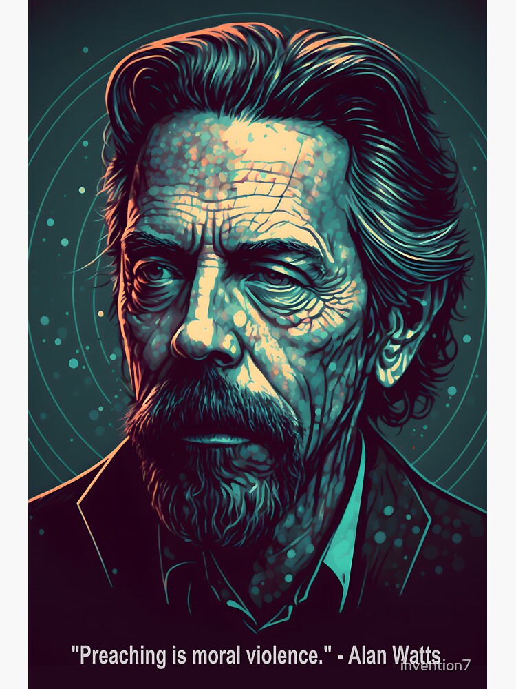 "Alan Watts Philosopher" Sticker for Sale by invention7 | Redbubble