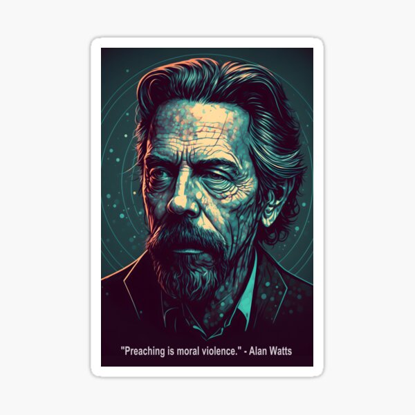 "Alan Watts Philosopher" Sticker for Sale by invention7 | Redbubble
