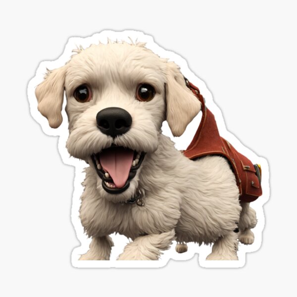 "Copy of Cute White Dog" Sticker for Sale by WisePanther | Redbubble