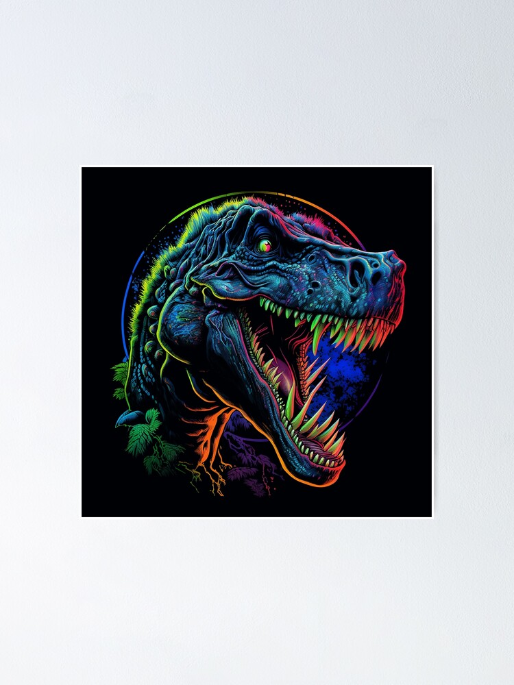 "Neon Raptor" Poster for Sale by Soda-Pop-Art-87 | Redbubble