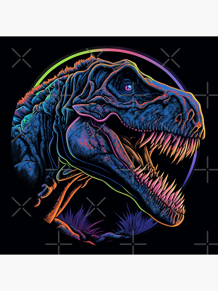 "Sharp Teeth Rex" Sticker for Sale by Soda-Pop-Art-87 | Redbubble