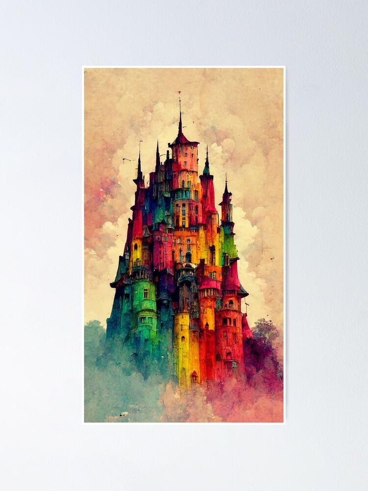 "Fantasy Castle v1" Poster for Sale by BySpinny | Redbubble