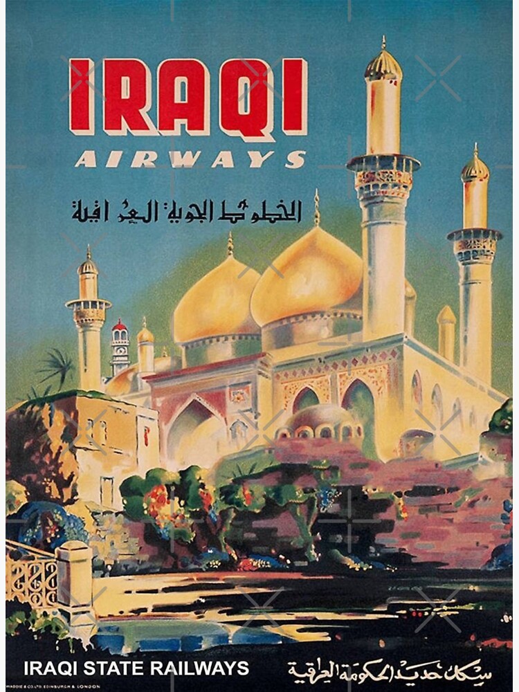 "Iraq Vintage Travel Poster | Old Iraqi Tourism Poster - " Sticker for ...