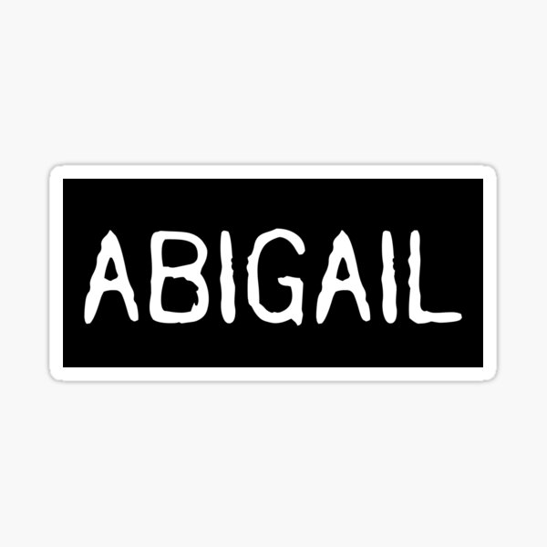 "Abigail Name" Sticker for Sale by GoldTypo | Redbubble