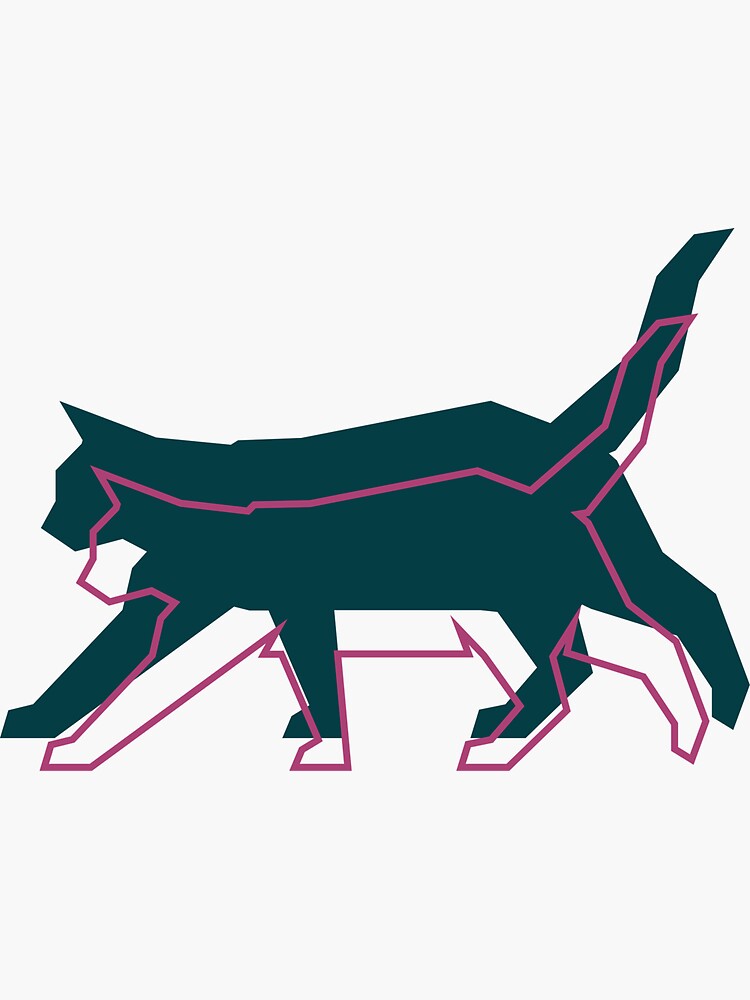 "walking cat" Sticker for Sale by whatIsTheCase | Redbubble