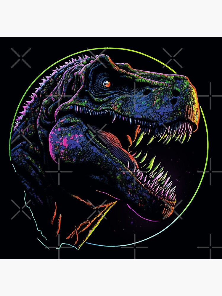 "Roaring Rex" Sticker for Sale by Soda-Pop-Art-87 | Redbubble
