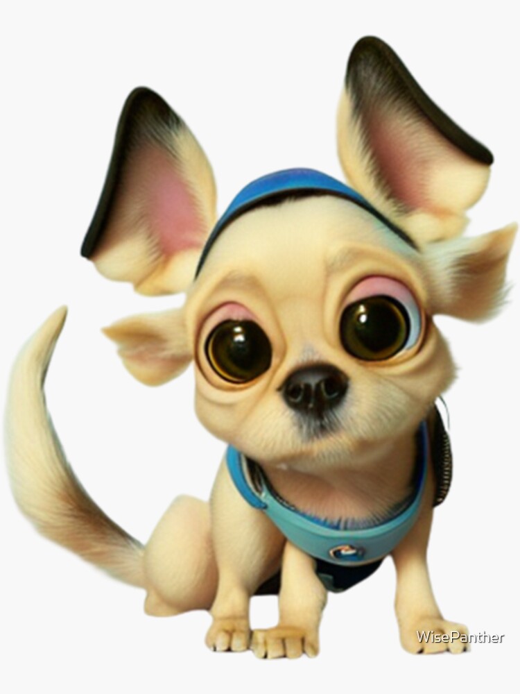 "Cute Dog with Big eyes" Sticker for Sale by WisePanther | Redbubble