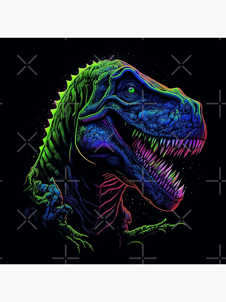 "Neon Green Rex" Poster for Sale by Soda-Pop-Art-87 | Redbubble